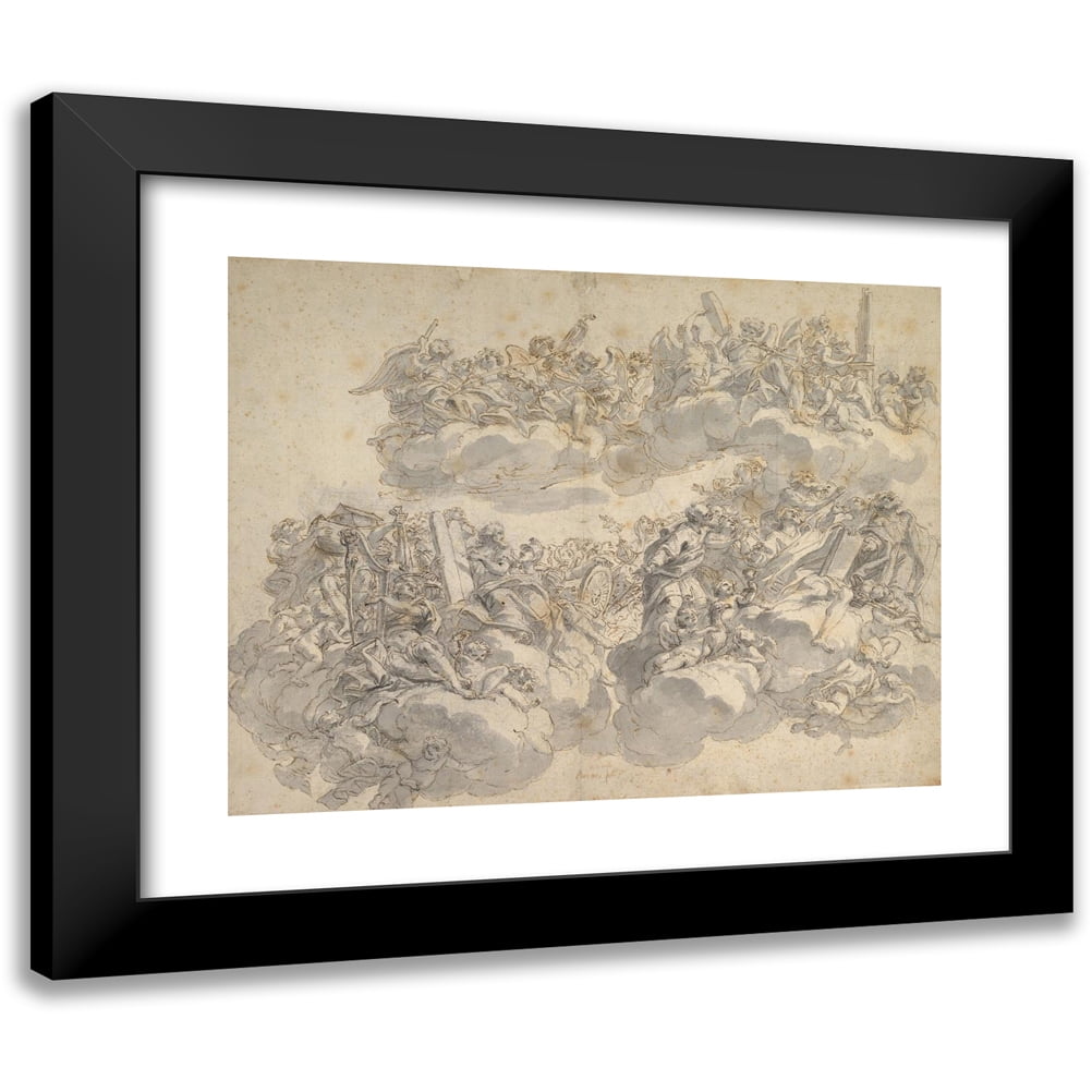 Giovanni Battista Gaulli 14x12 Black Modern Framed Museum Art Print ...