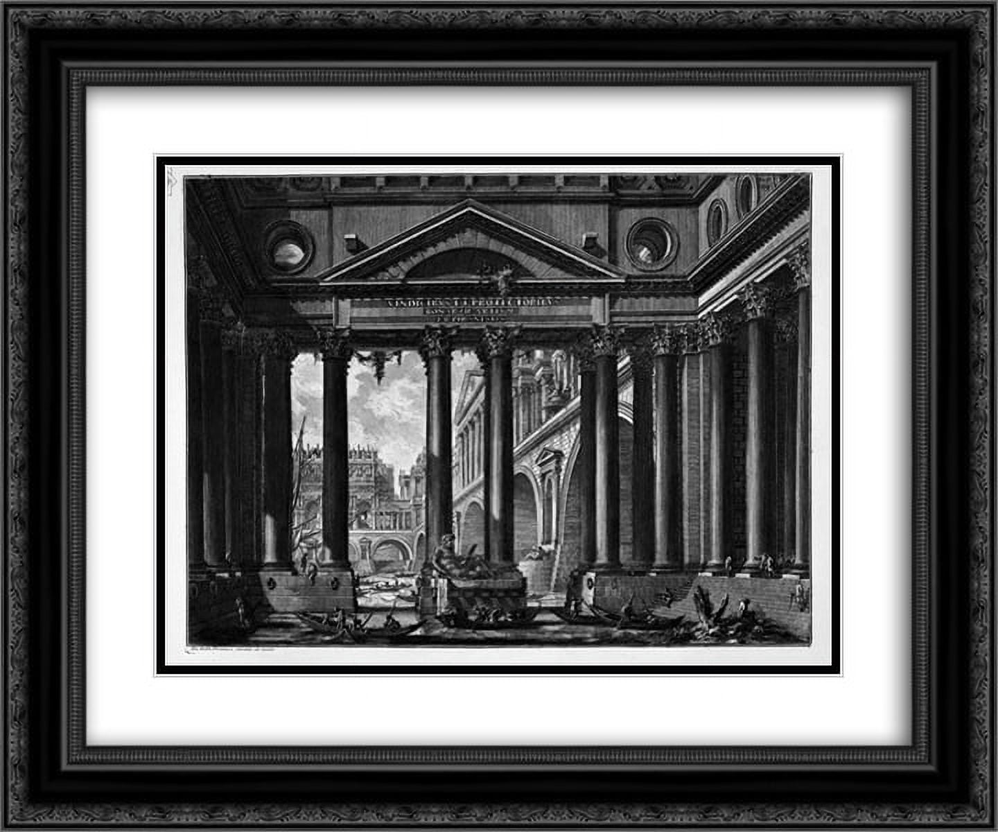 Giovanni Battista Piranesi 2x Matted 24x20 Black Ornate Framed Art ...