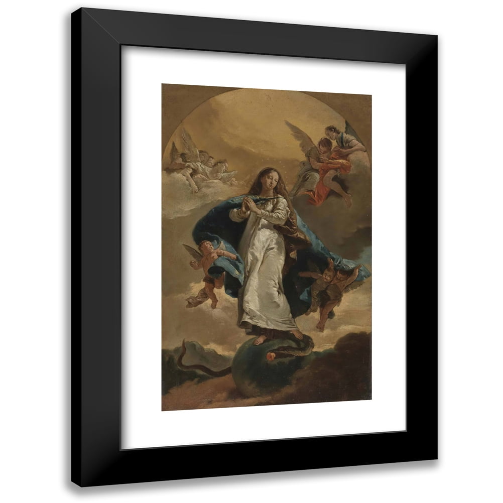 Giovanni Battista Tiepolo 11x14 Black Modern Framed Museum Art Print Titled - The Immaculate ...