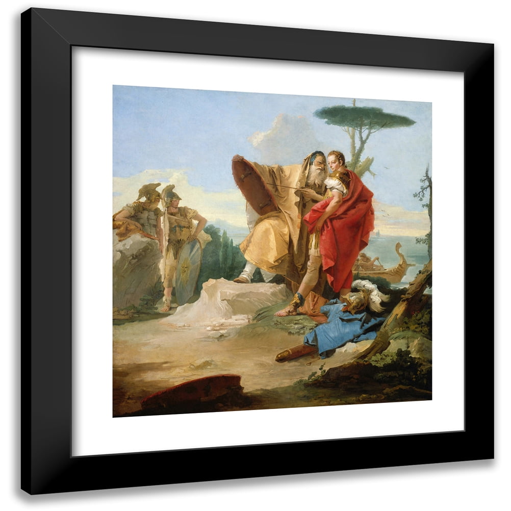 Giovanni Battista Tiepolo 12x12 Black Modern Framed Museum Art Print ...