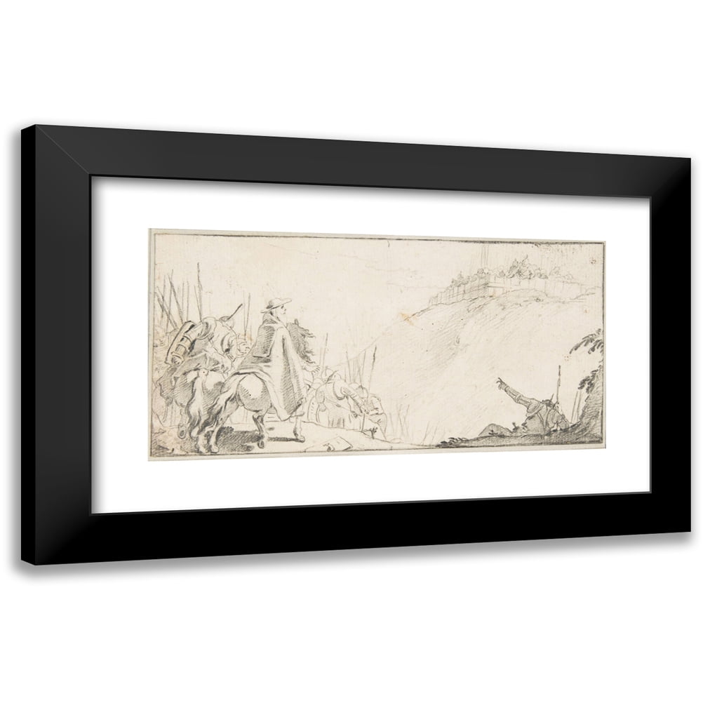 Giovanni Battista Tiepolo 18x11 Black Modern Framed Museum Art Print Titled - Cardinal with ...