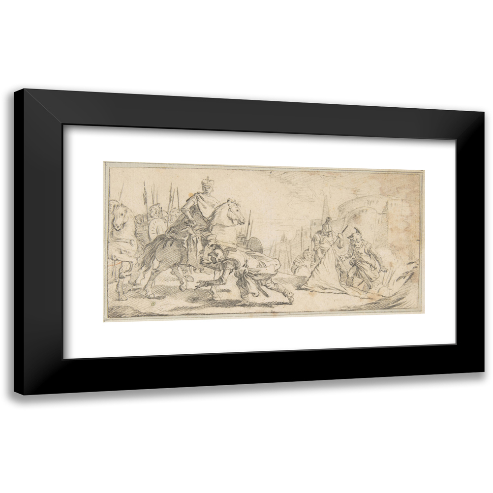 Giovanni Battista Tiepolo 18x11 Black Modern Framed Museum Art Print ...
