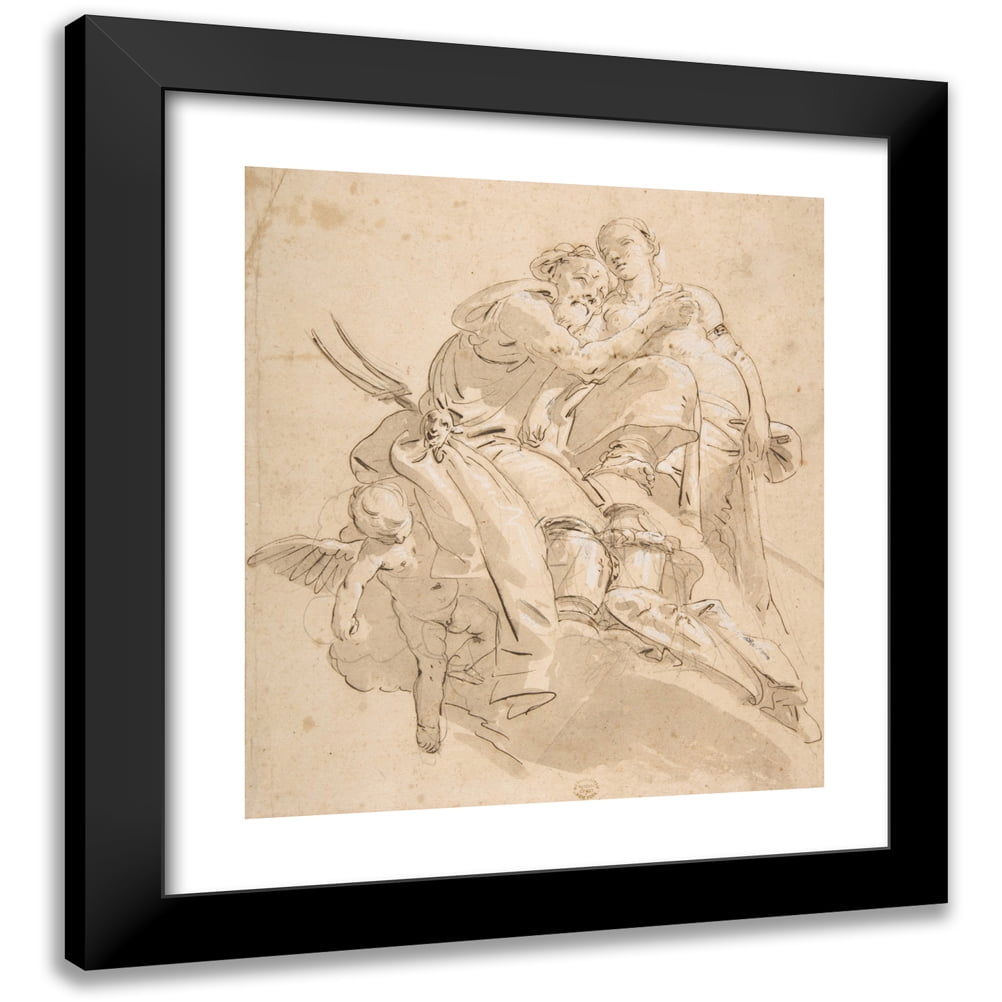 Giovanni Battista Tiepolo 20x22 Black Modern Framed Museum Art Print ...