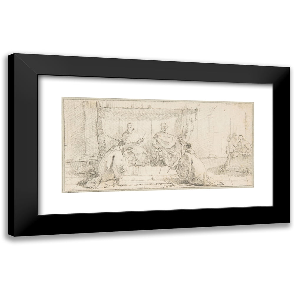 Giovanni Battista Tiepolo 24x14 Black Modern Framed Museum Art Print ...