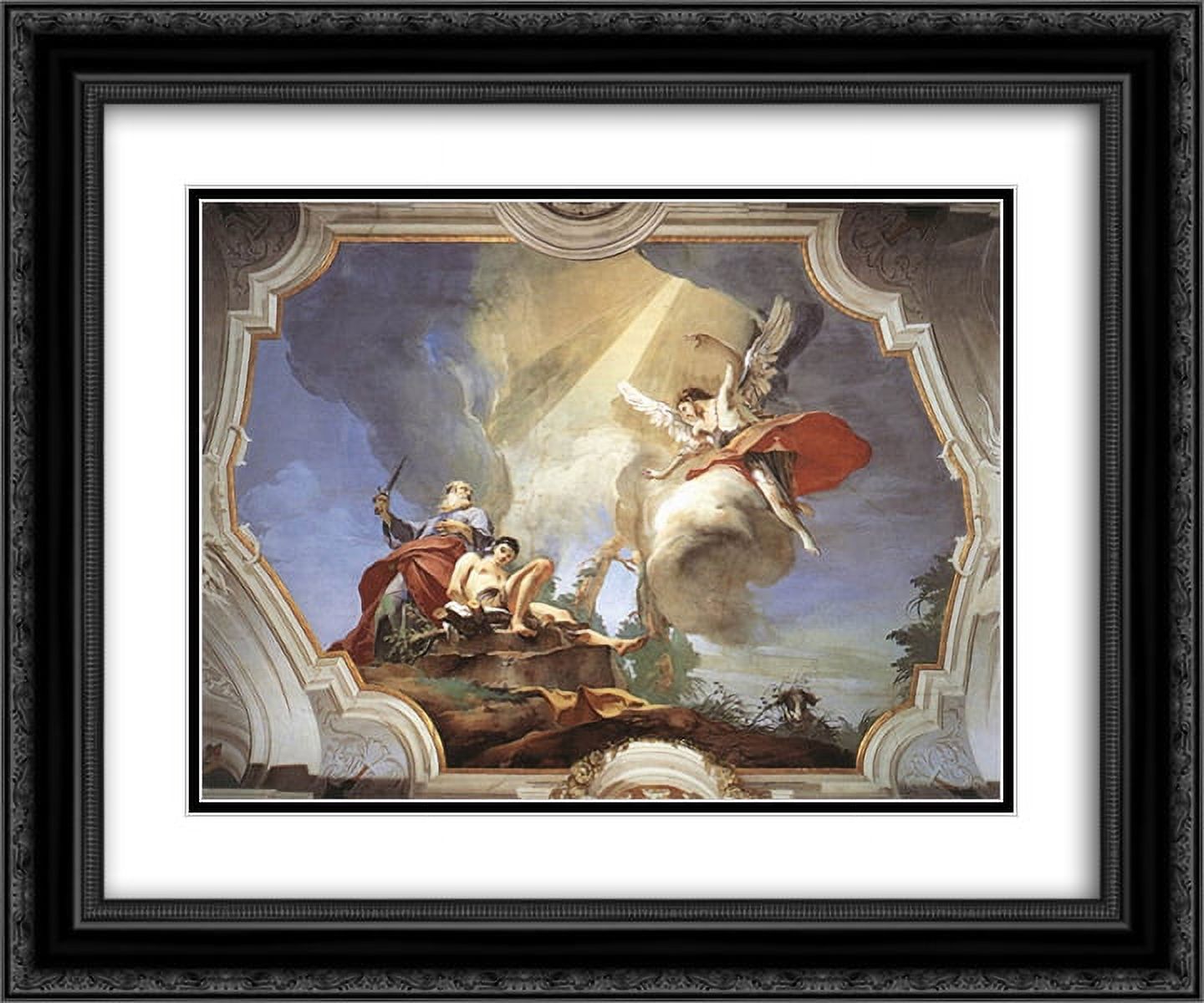 Giovanni Battista Tiepolo 2x Matted 24x20 Black Ornate Framed Art Print 'The Sacrifice of Isaac ...