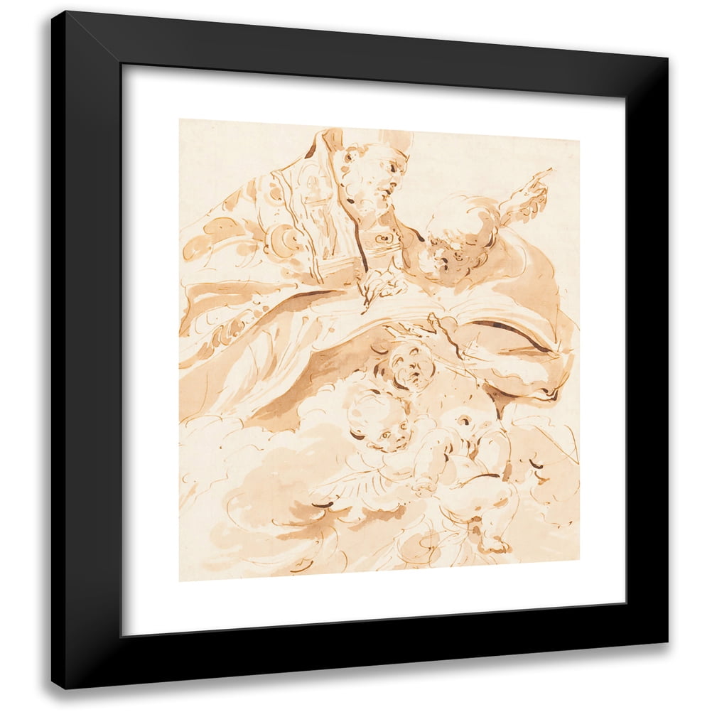 Giovanni Domenico Tiepolo 12x14 Black Modern Framed Museum Art Print ...