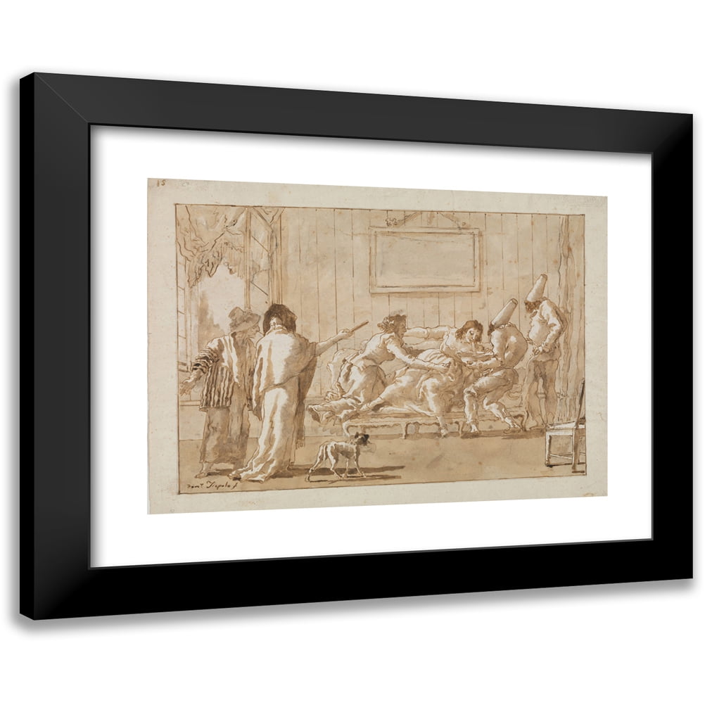 Giovanni Domenico Tiepolo 14x11 Black Modern Framed Museum Art Print ...