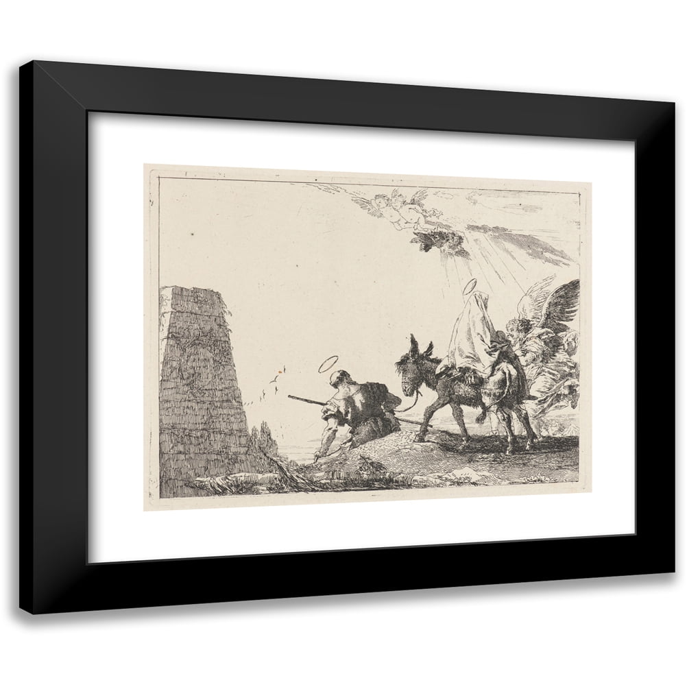 Giovanni Domenico Tiepolo 14x12 Black Modern Framed Museum Art Print ...