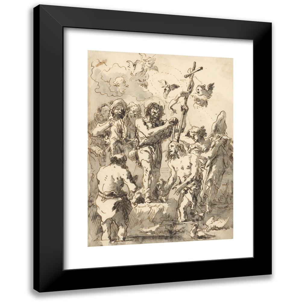 Giovanni Domenico Tiepolo 18x24 Black Modern Framed Museum Art Print ...