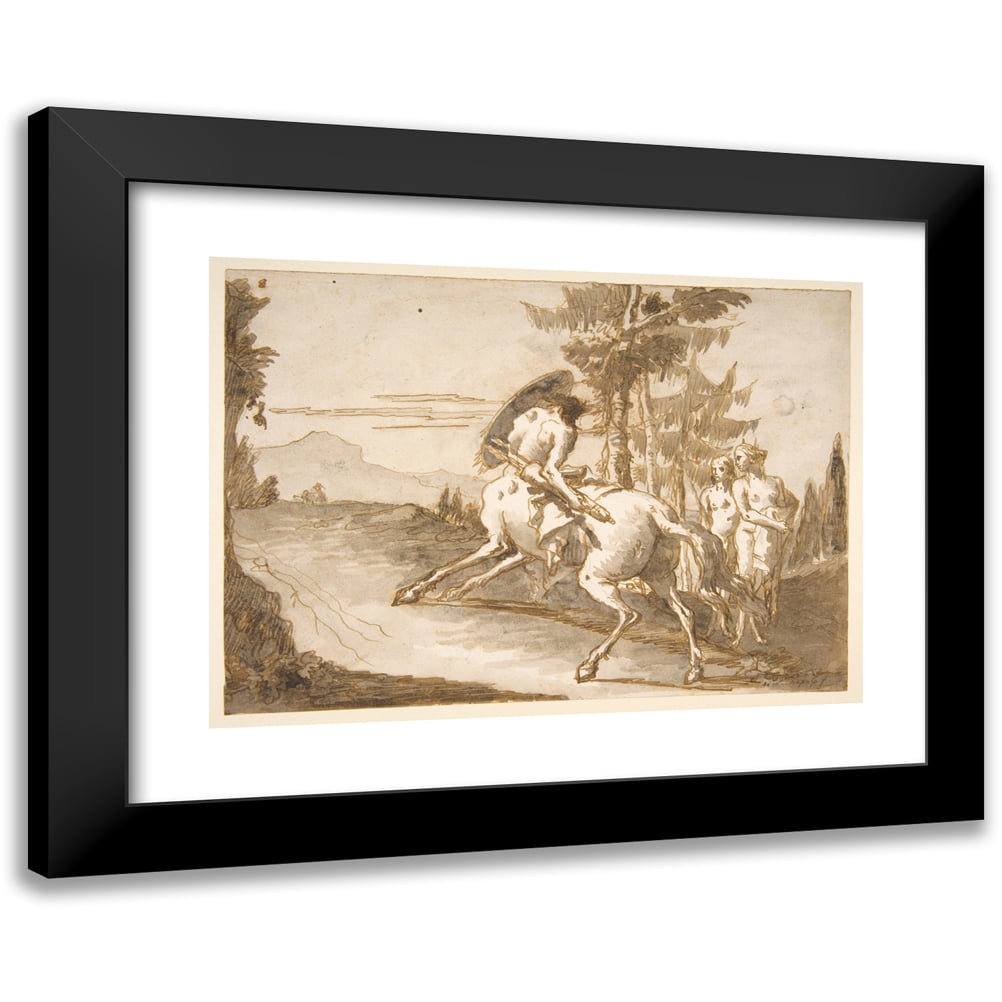 Giovanni Domenico Tiepolo 24x18 Black Modern Framed Museum Art Print ...