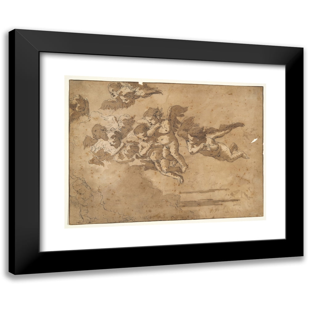 Giovanni Domenico Tiepolo 24x19 Black Modern Framed Museum Art Print ...