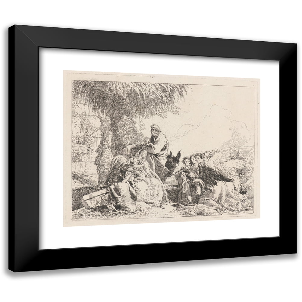 Giovanni Domenico Tiepolo 24x20 Black Modern Framed Museum Art Print ...