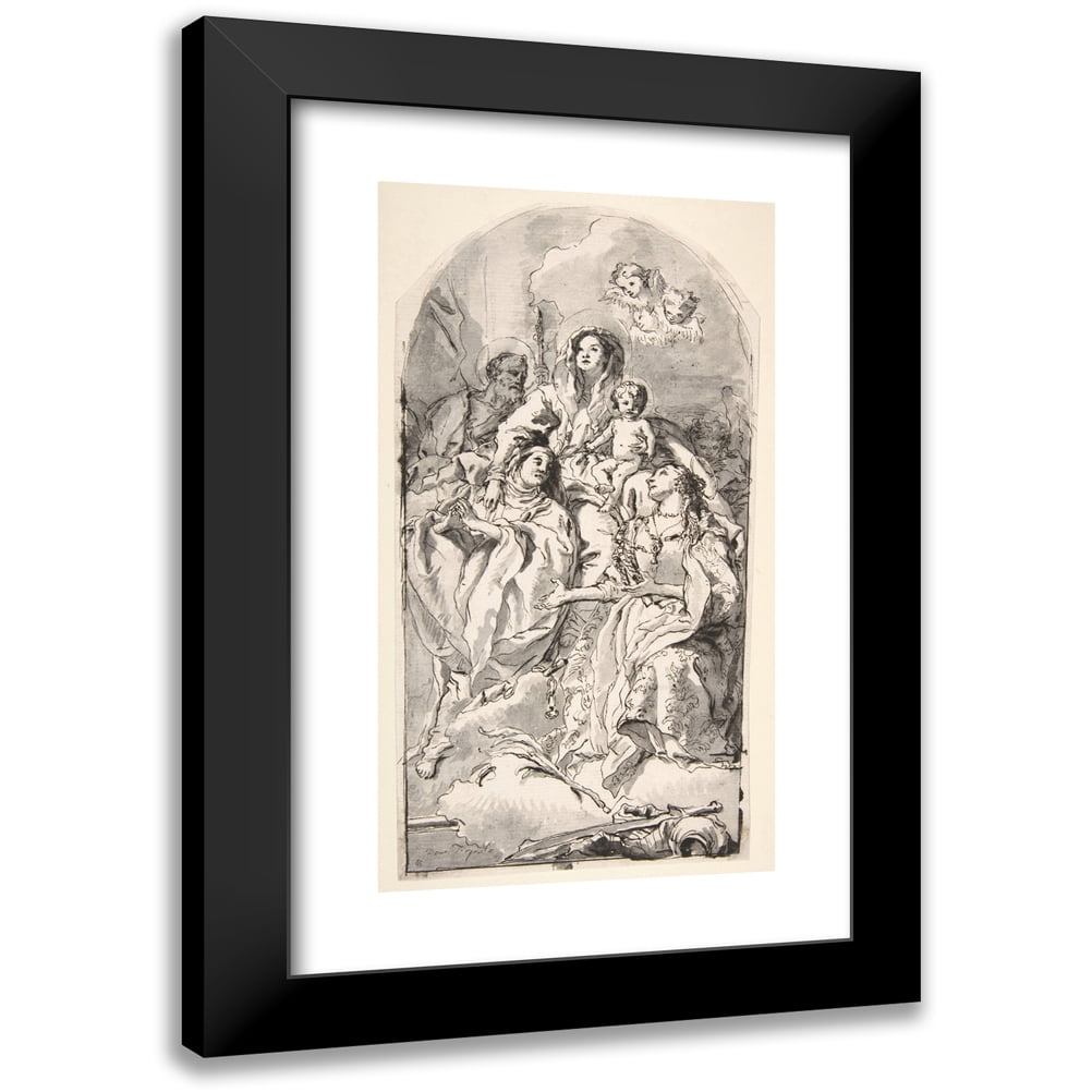 Giovanni Domenico Tiepolo 9x14 Black Modern Framed Museum Art Print ...