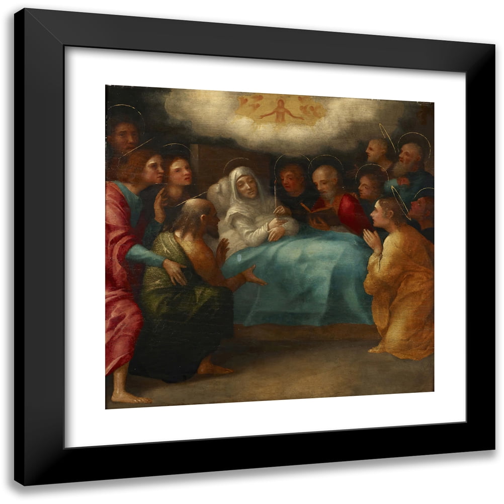 Giovanni Francesco Caroto 20x20 Black Modern Framed Museum Art Print ...