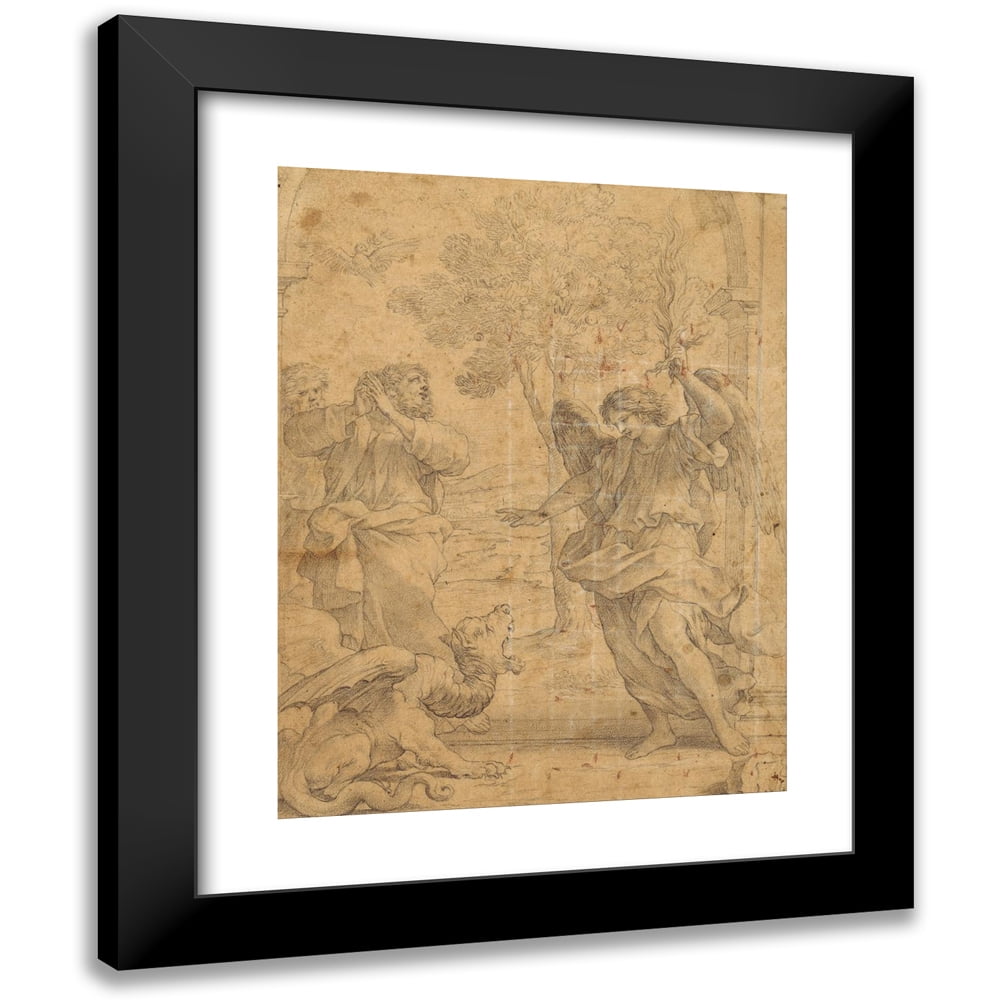 Giovanni Francesco Romanelli 12x14 Black Modern Framed Museum Art Print ...