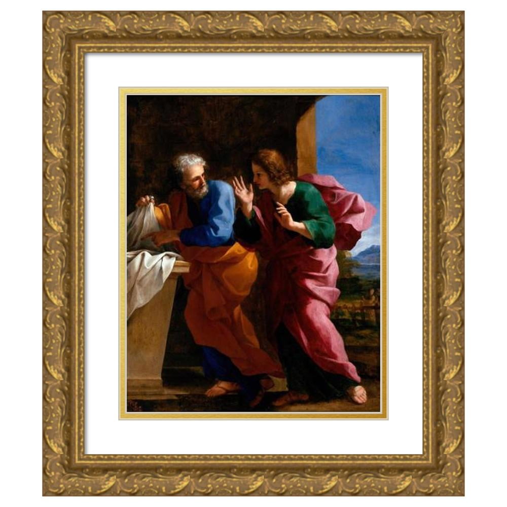 Giovanni Francesco Romanelli 12x14 Gold Ornate Wood Frame and Double Matted Museum Art Print ...