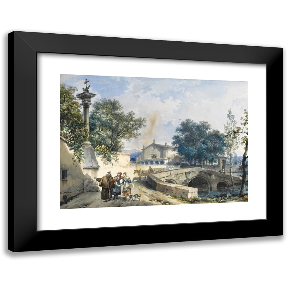 Giovanni Migliara 24x18 Black Modern Framed Museum Art Print Titled ...
