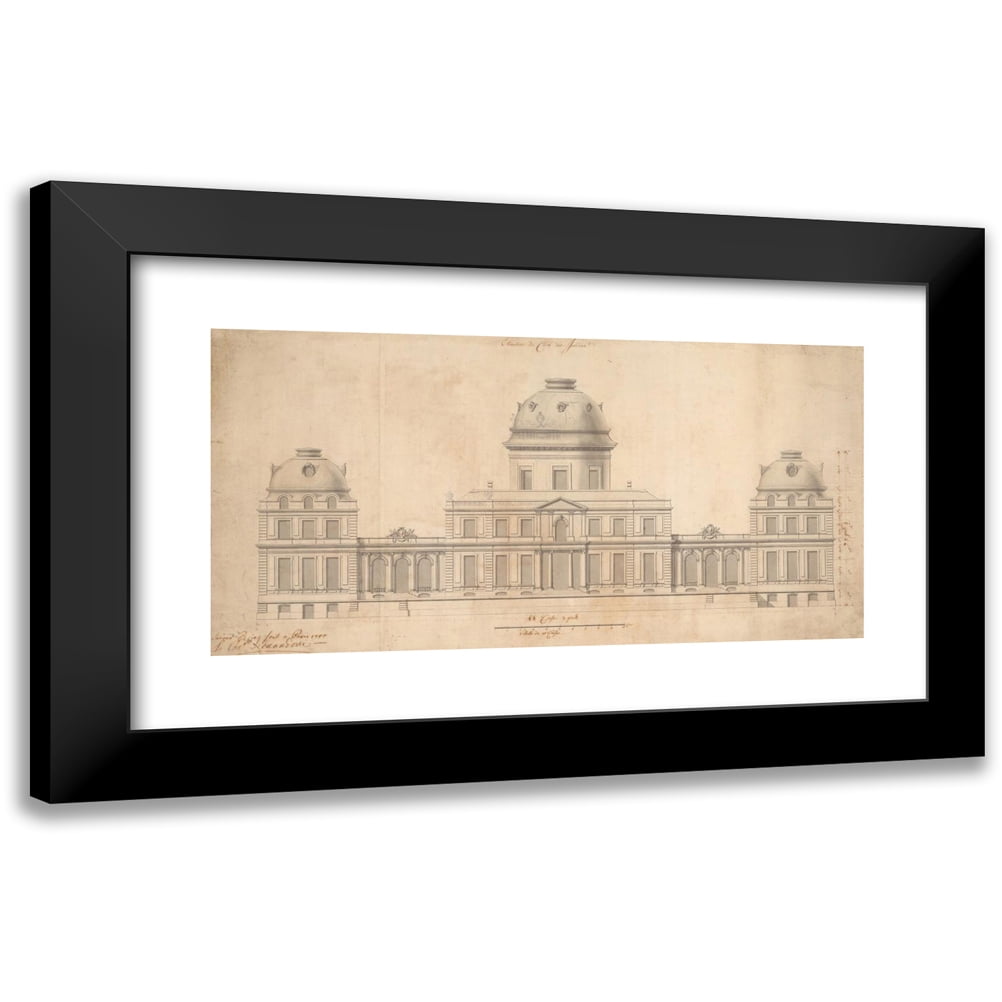 Giovanni Niccolò Servandoni 24x14 Black Modern Framed Museum Art Print ...