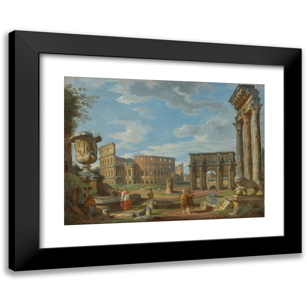 Giovanni Paolo Panini 18x14 Black Modern Framed Museum Art Print Titled ...