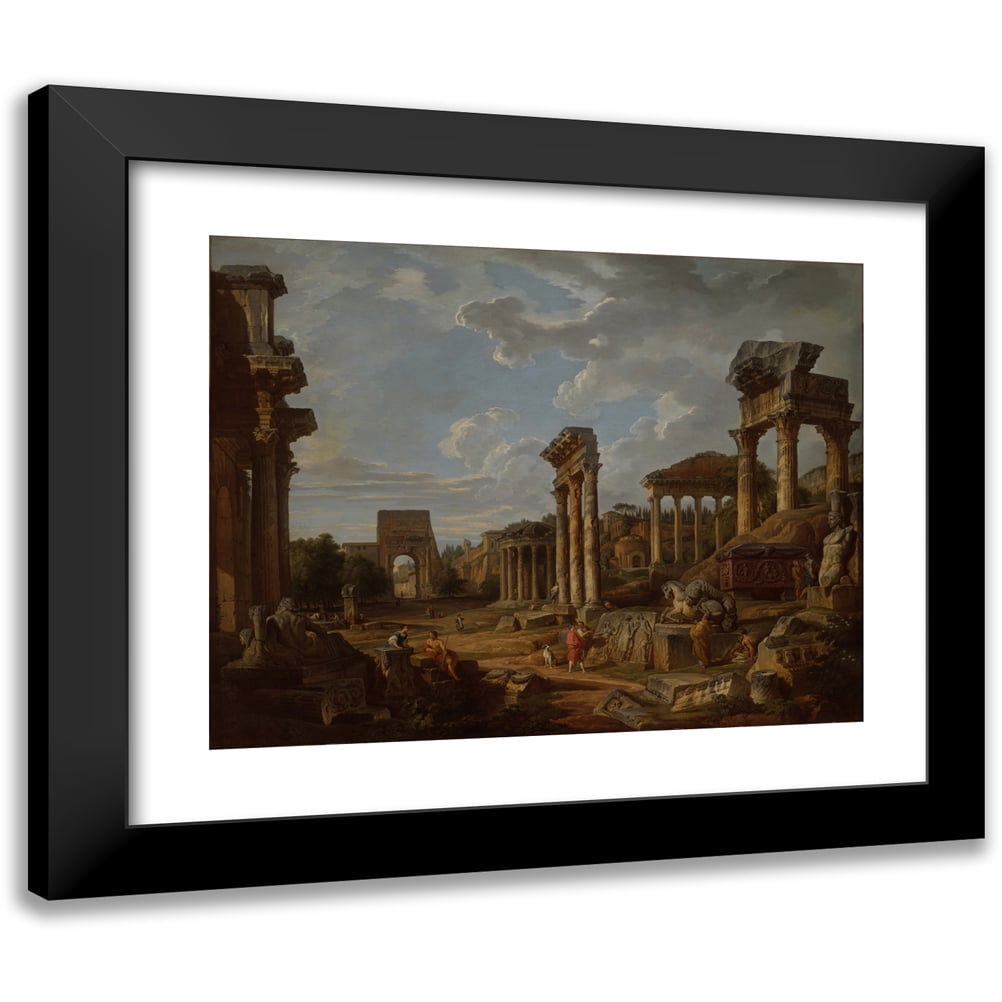 Giovanni Paolo Panini 24x20 Black Modern Framed Museum Art Print Titled ...
