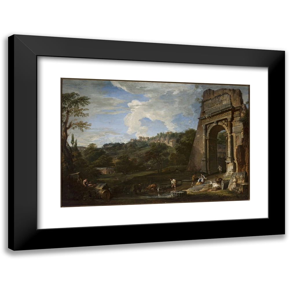 Giovanni Paolo Pannini 14x11 Black Modern Framed Museum Art Print ...