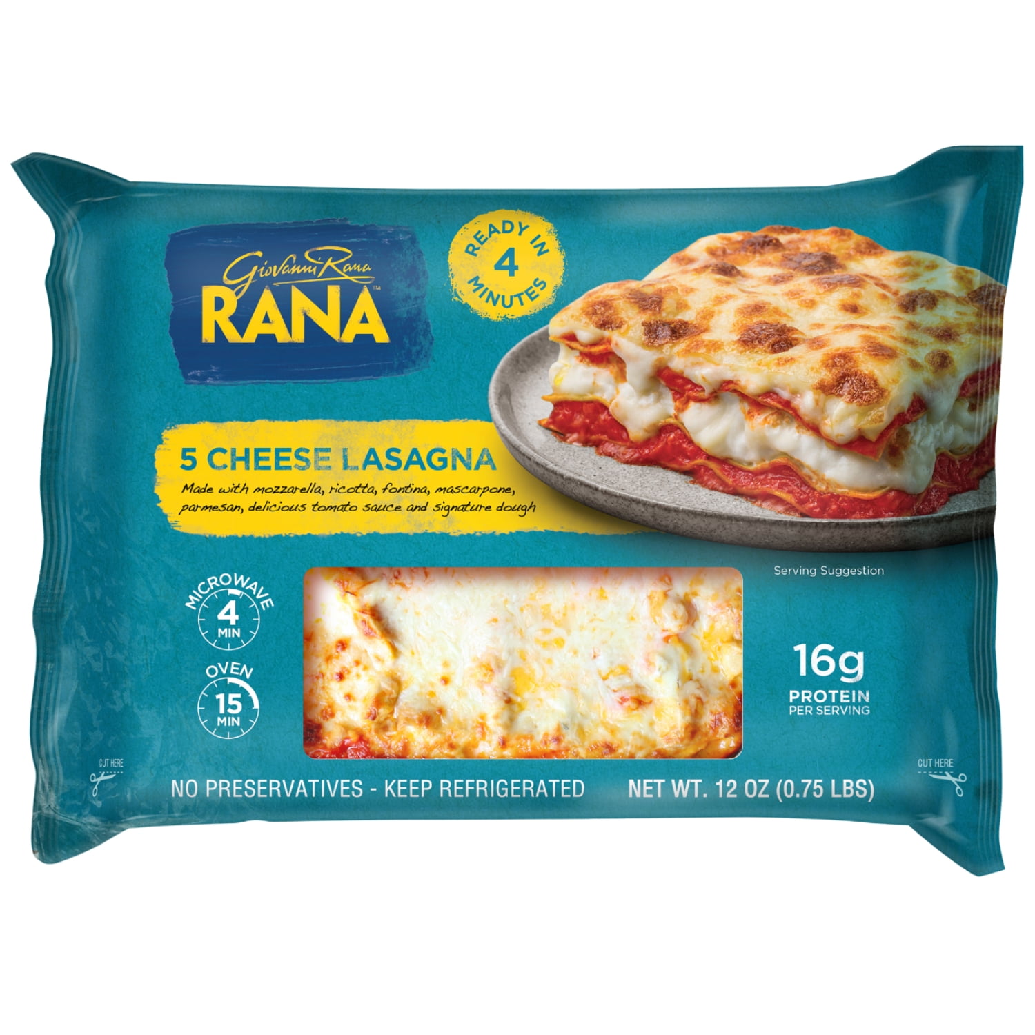 Giovanni Rana Homestyle Lasagna Five Cheese Premium Prepared Entrée