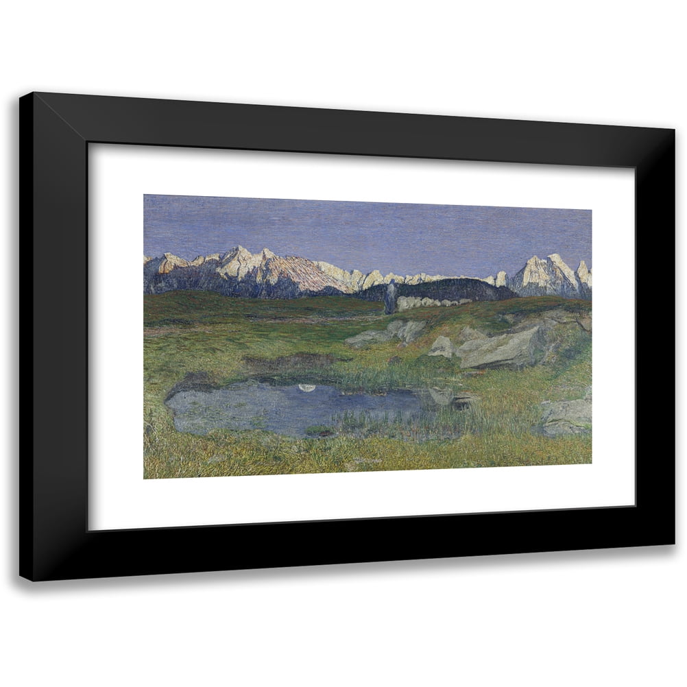 Giovanni Segantini 24x17 Black Modern Framed Museum Art Print Titled ...