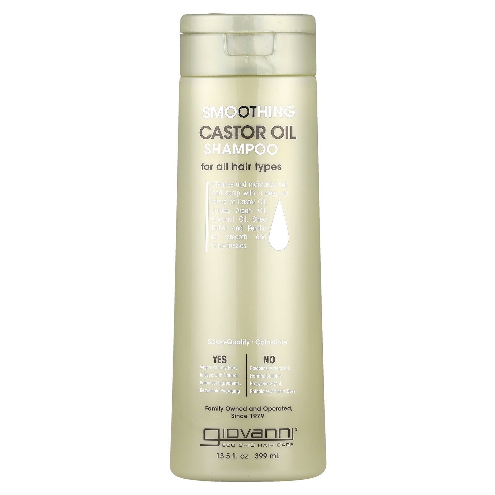 Giovanni Smoothing Castor Oil Shampoo, Hydration and Shine, 13.5 fl oz ...