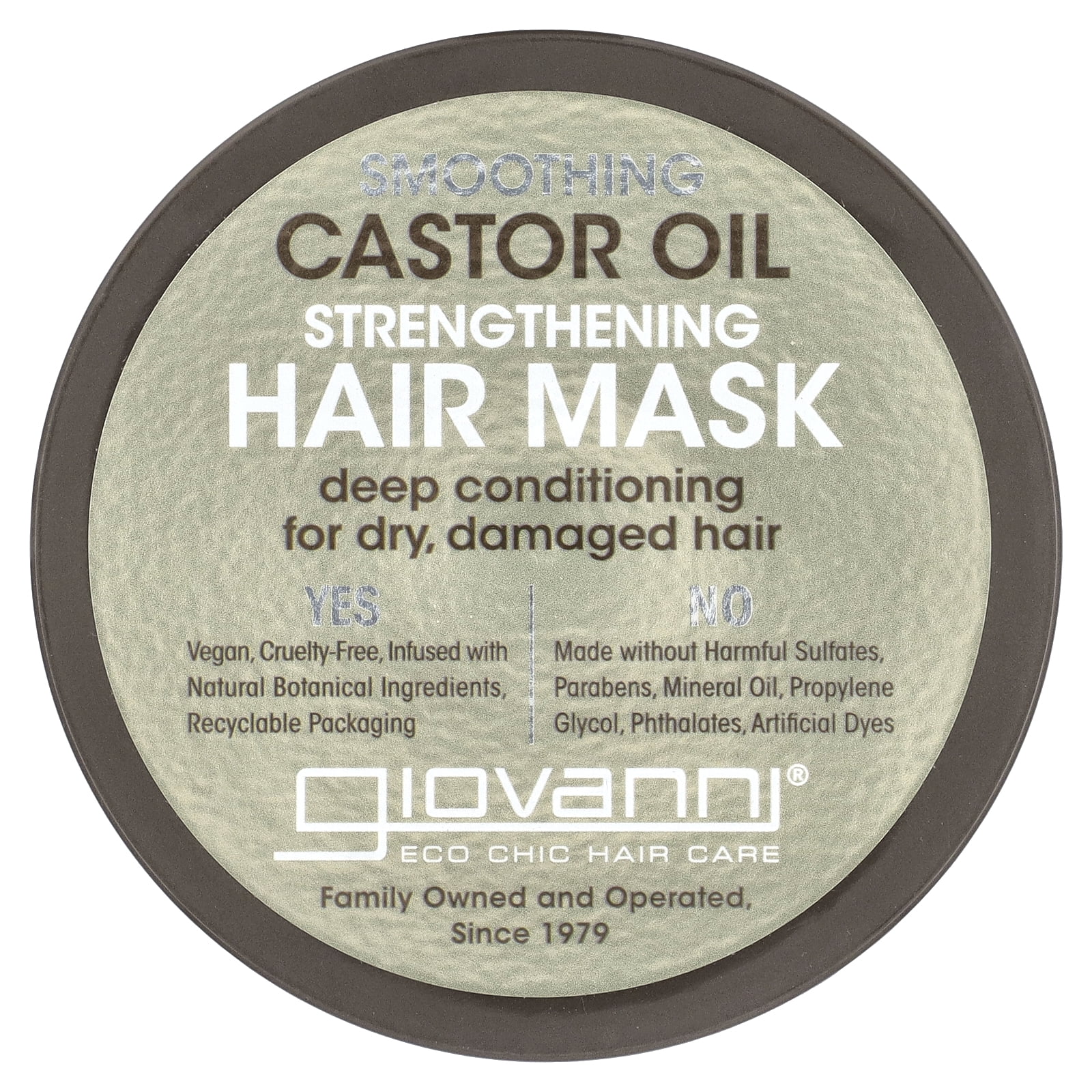 Giovanni Smoothing Castor Oil Strengthening Hair Mask, 10 fl oz (295 ml ...