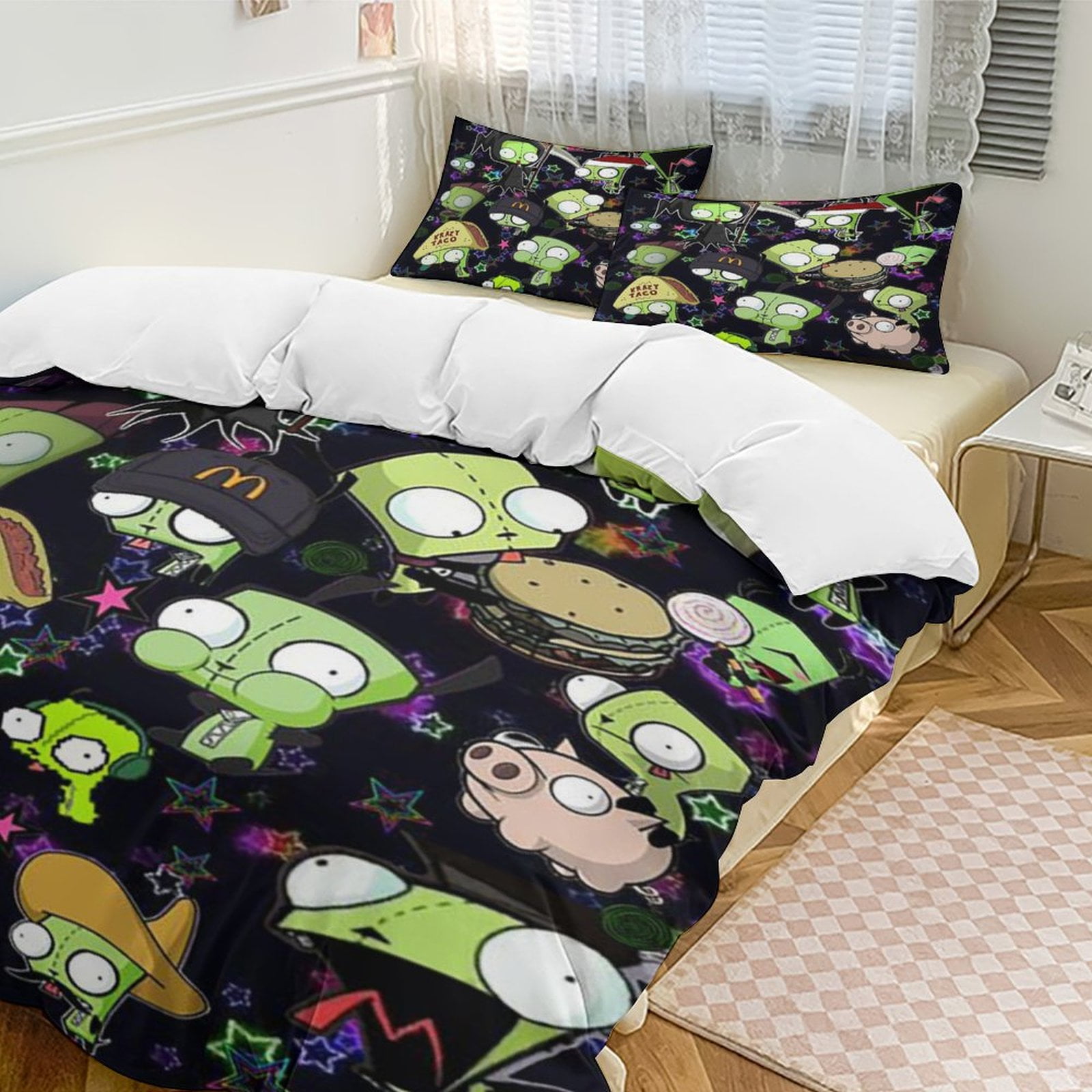 Gir Invader Zim 3-Piece Bedding Set Duvet Cover And Pillow Shams Quilt ...