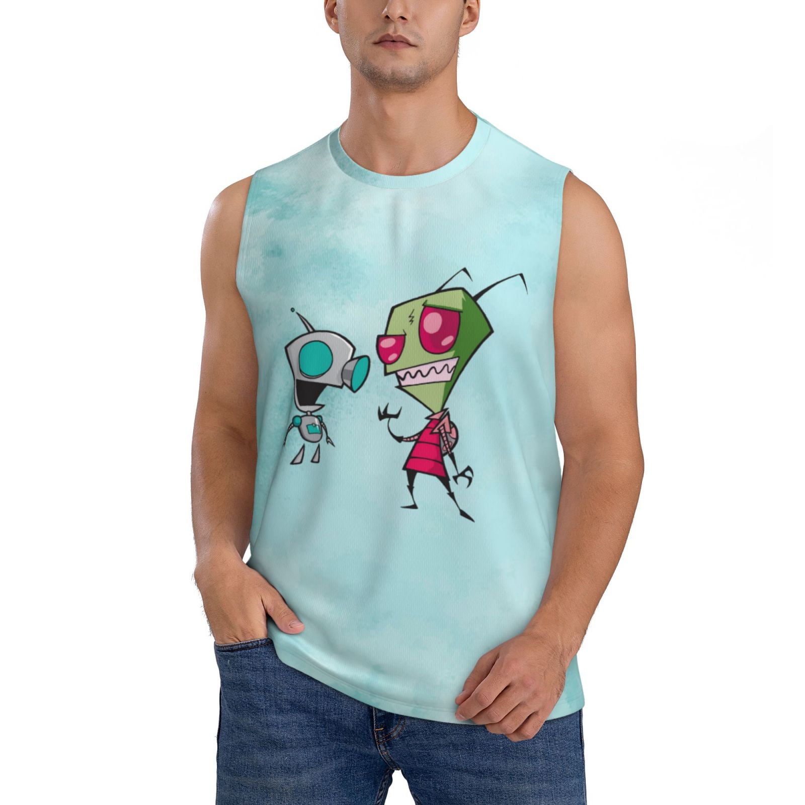 Gir Invader Zim Men's Tank Top Lightweight Summer Sleeveless Tee Shirt ...