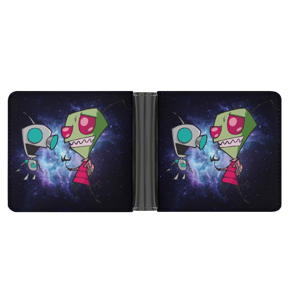 Gir Invader Zim PU Leather Bifold Wallet Money Organizers Gift With ...