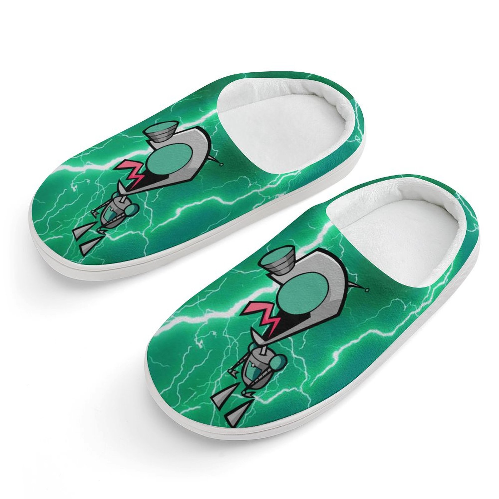 Gir Mouth Invader Zim Kid's Cotton Slippers Winter Warm Soft Plush ...