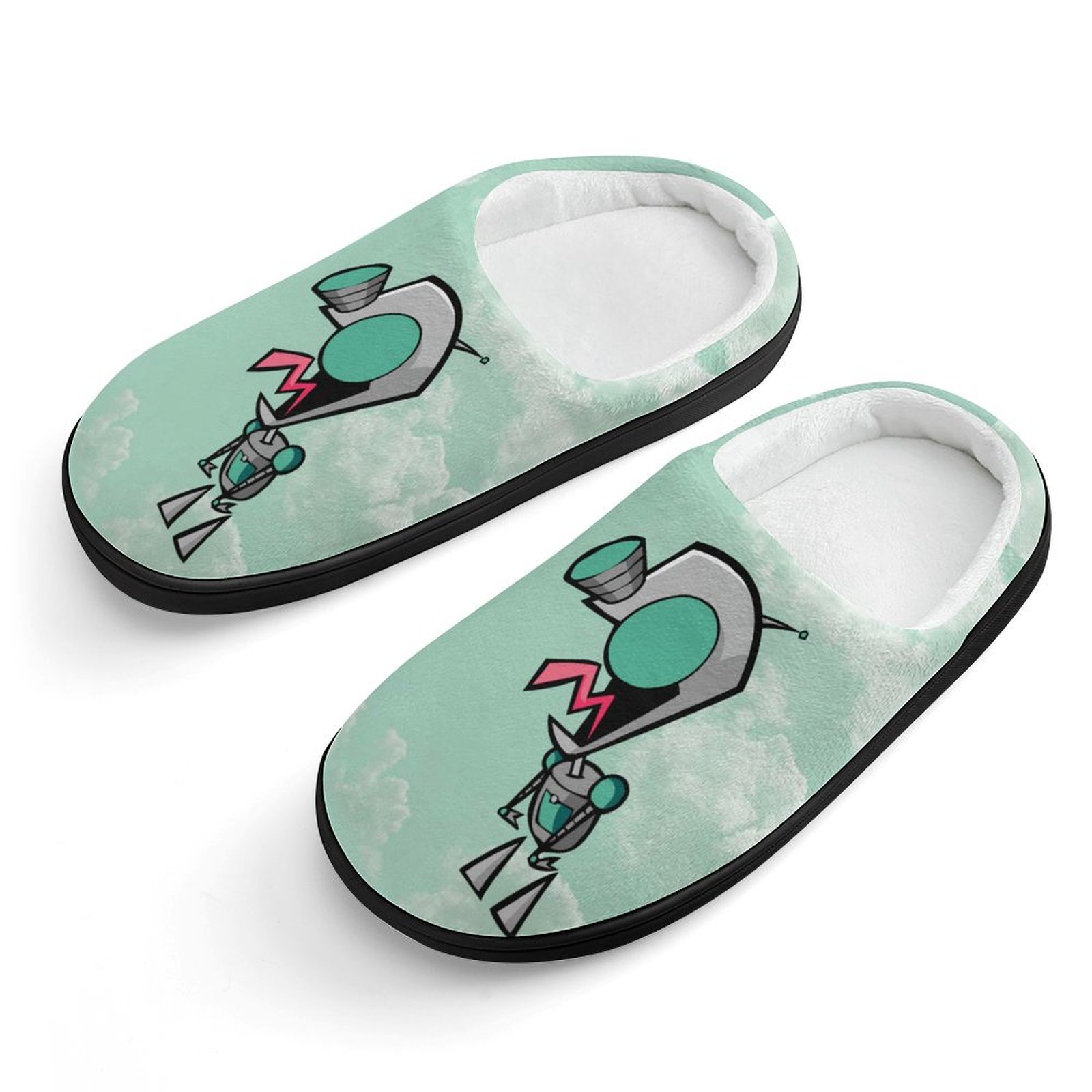 Gir Mouth Invader Zim Kid's Cotton Slippers Winter Warm Soft Plush ...