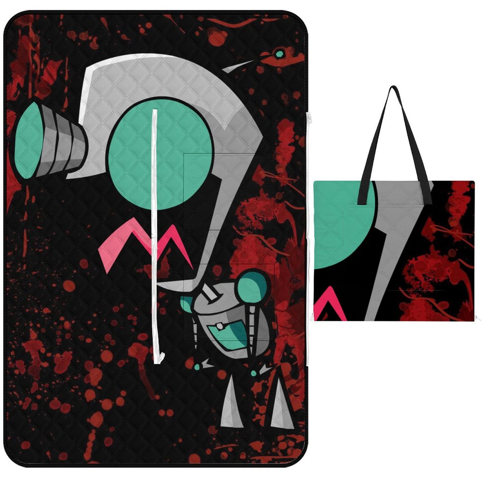 Gir Mouth Invader Zim Picnic Mat Sandproof Waterproof Foldable Portable ...