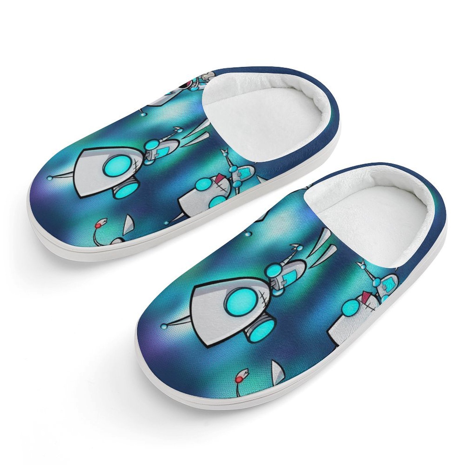 Gir Robot Invader Zim Kid's Cotton Slippers Winter Warm Soft Plush ...