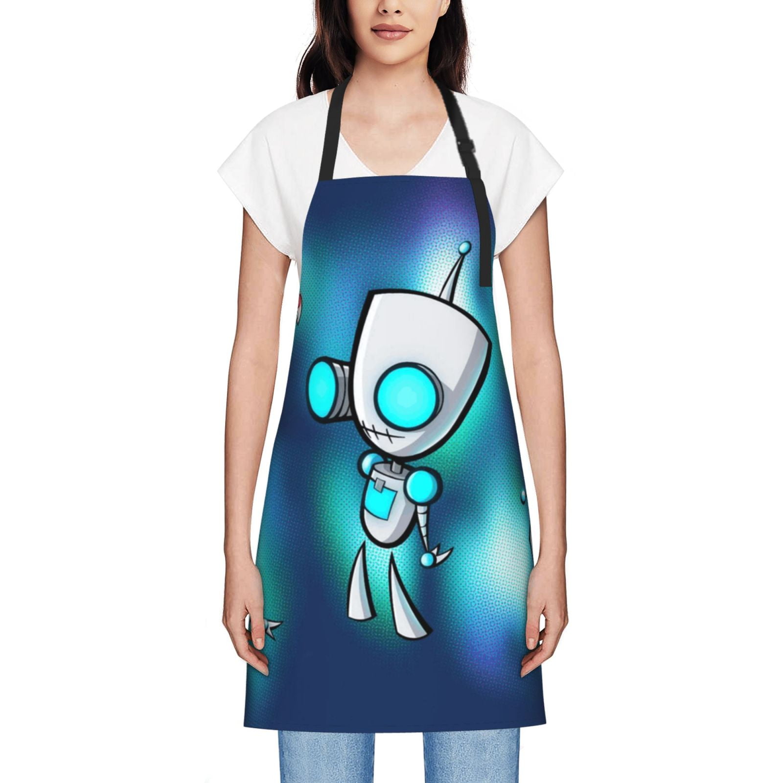 Gir Robot Invader Zim Waterproof Apron Home Decoration For Kitchen ...