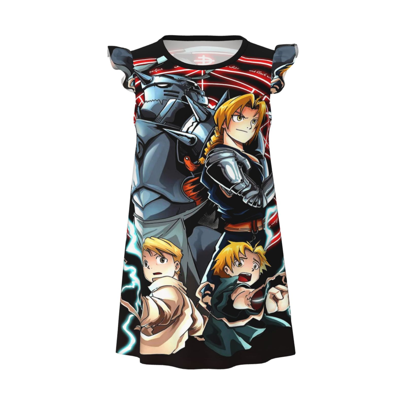 Gir-ls Fullmetal Alchemist Nightgown Princess Pajama Dresses For ...