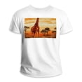 Giraffe 100% Cotton White T-shirt - Classic Comfort Fit Men's Short ...