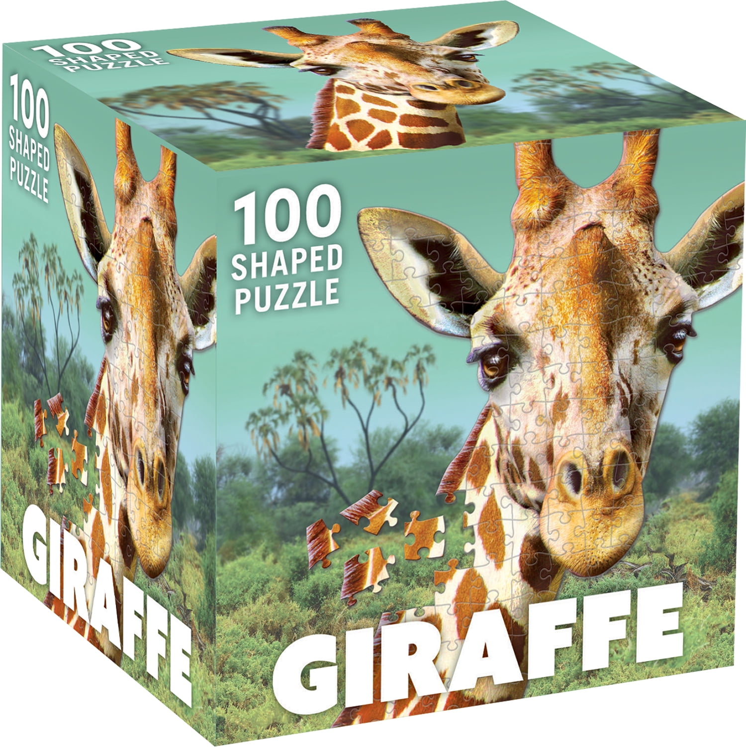 MasterPieces 100 Piece Jigsaw Puzzle - Giraffe - 11.98"x11.19 ...