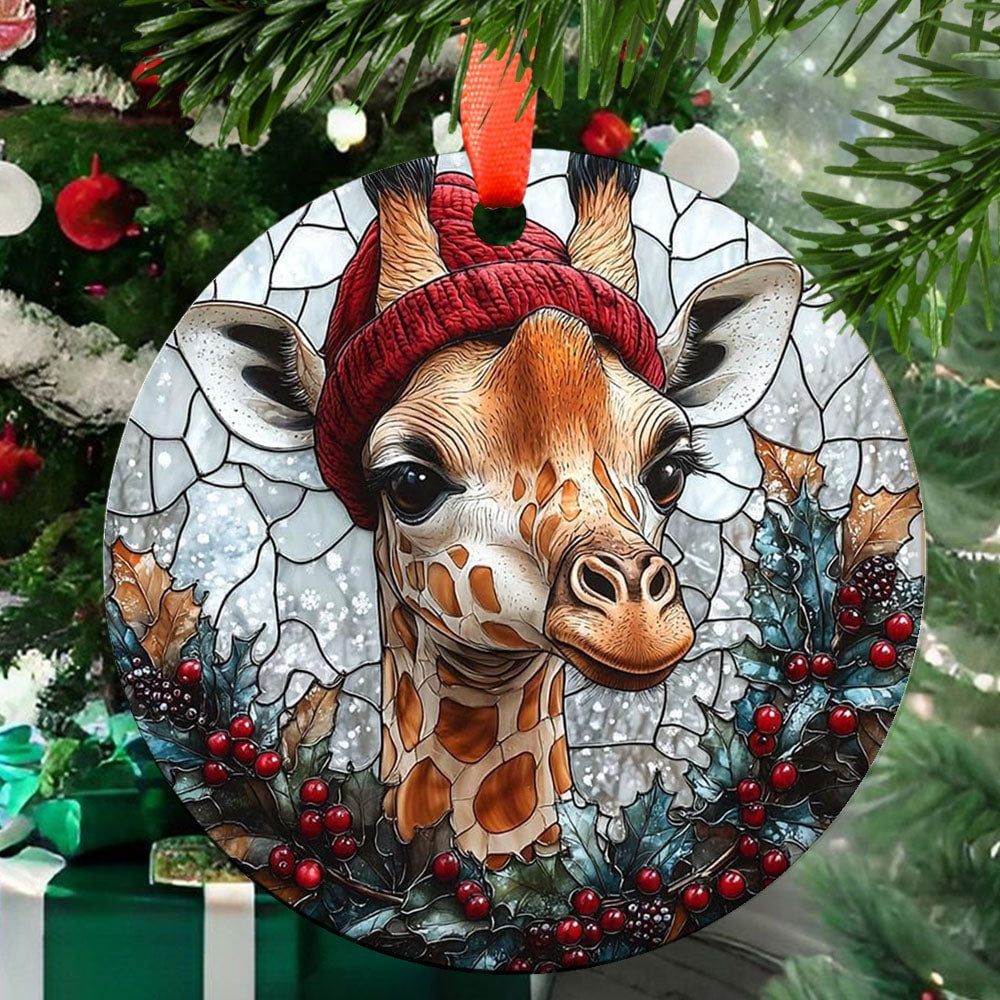 Giraffe 11 Ceramic/Acrylic Christmas Ornament, Sweet Love Celebration ...