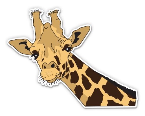 Giraffe - 12" Vinyl Sticker Waterproof Decal - Walmart.com