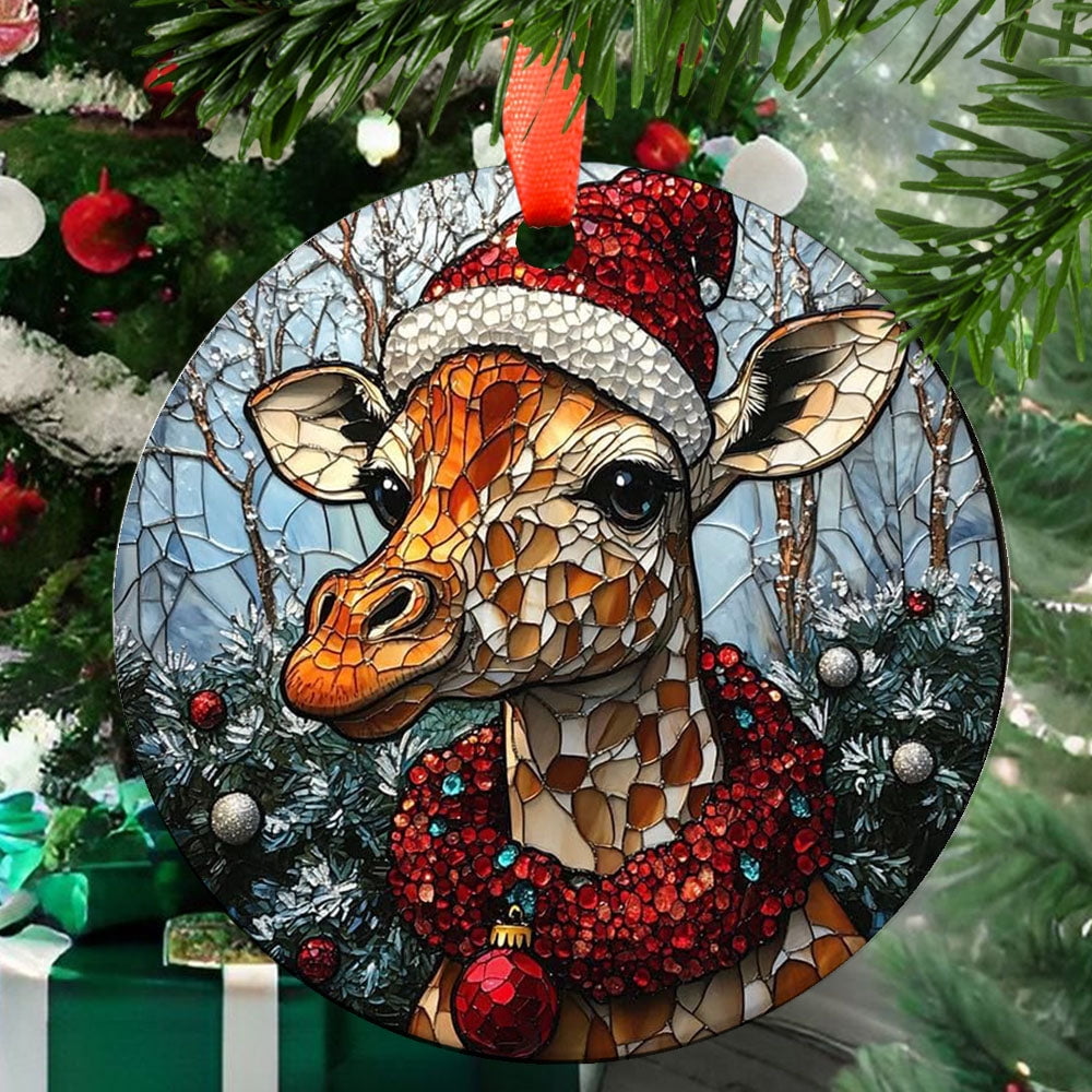 Giraffe 21 Ceramic/Acrylic Christmas Ornament, Sweet Love Celebration ...