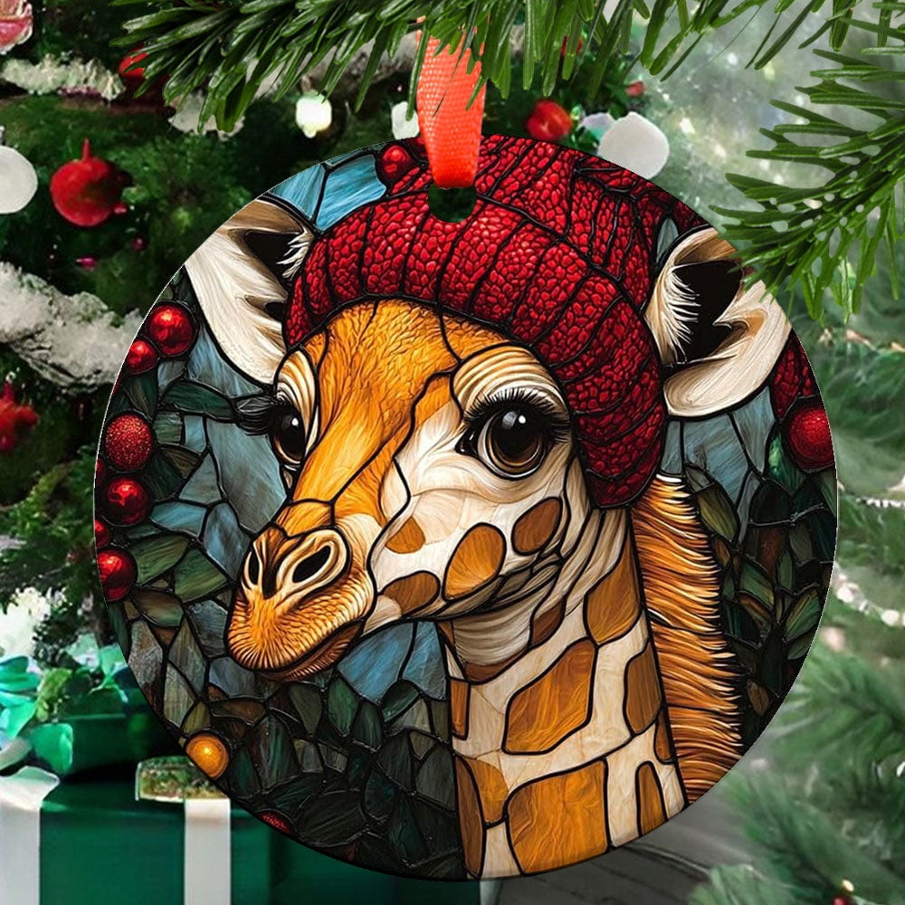 Giraffe 28 Ceramic/Acrylic Christmas Ornament, Gentle Mom Thank-You ...