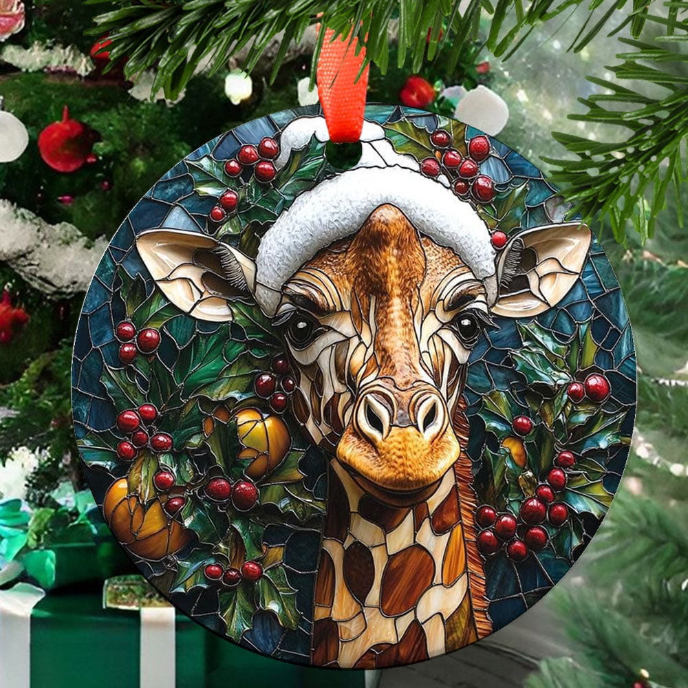 Giraffe 33 Ceramic/Acrylic Christmas Ornament, Mother Appreciation ...