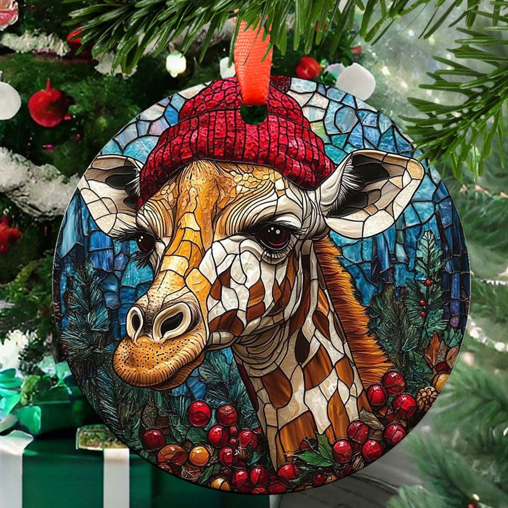 Giraffe 81 Ceramic/Acrylic Christmas Ornament, Sweet Love Celebration ...