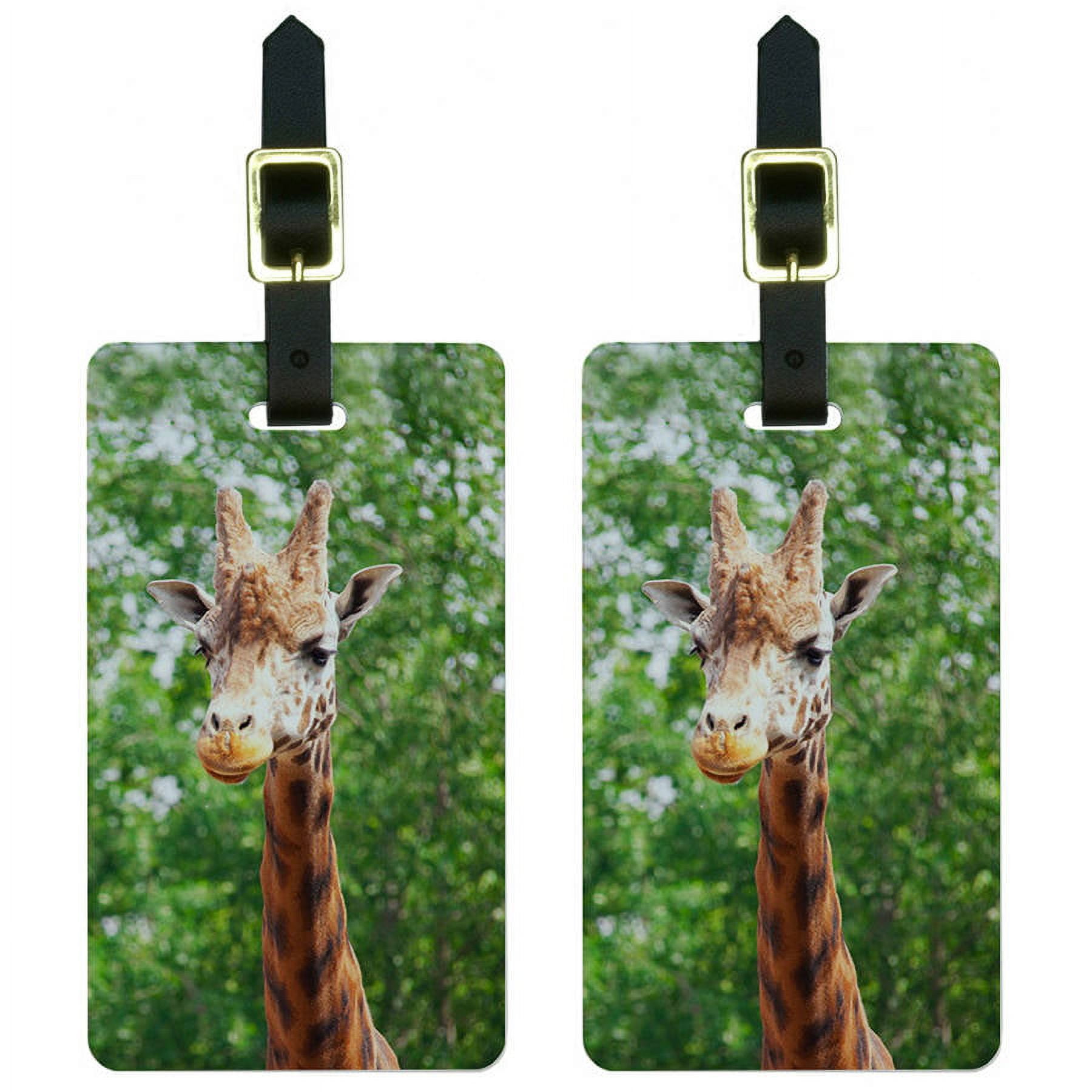 Giraffe African Zoo Animal Luggage Tags Suitcase Carry-On ID, Set of 2 ...