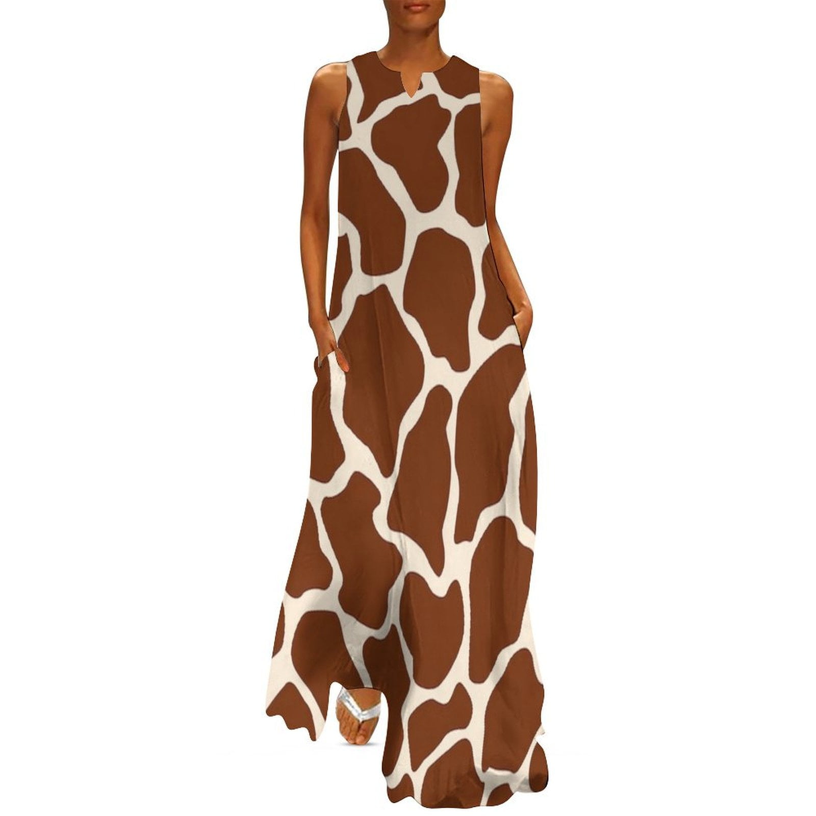 Giraffe Animal Print Africa And Safari Style Long Dress short dresses ...