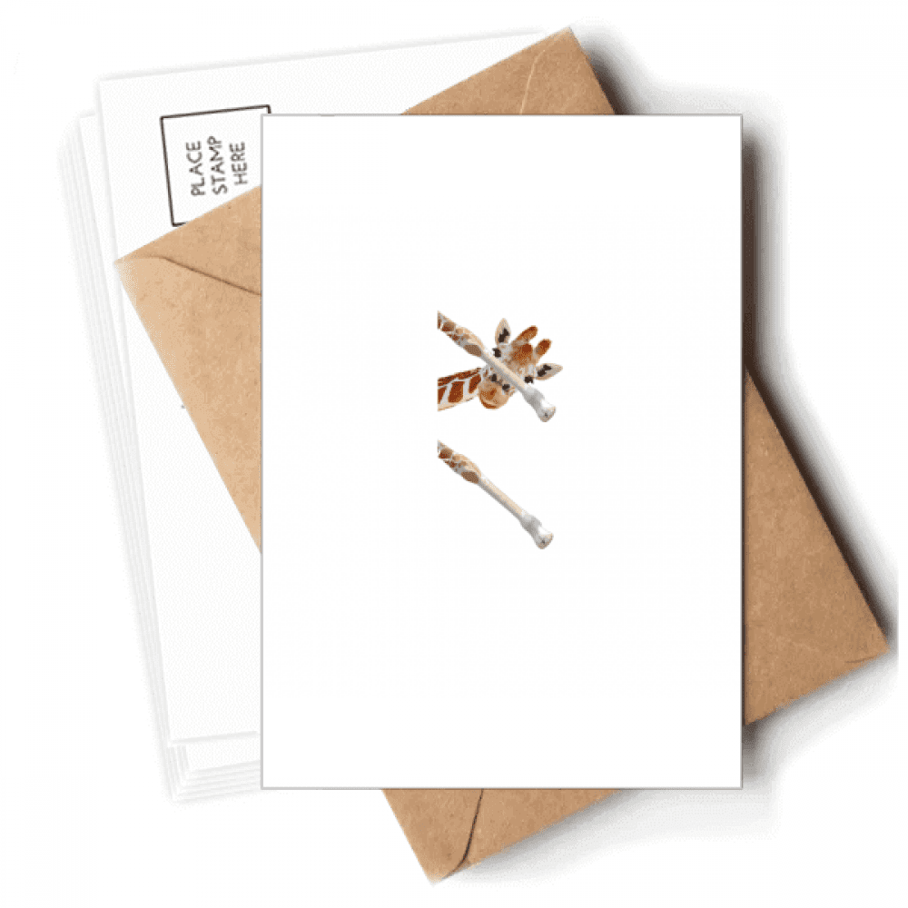 Giraffe Animal Writhing Art Deco Fashion Postcards Envelopes Blank Note ...