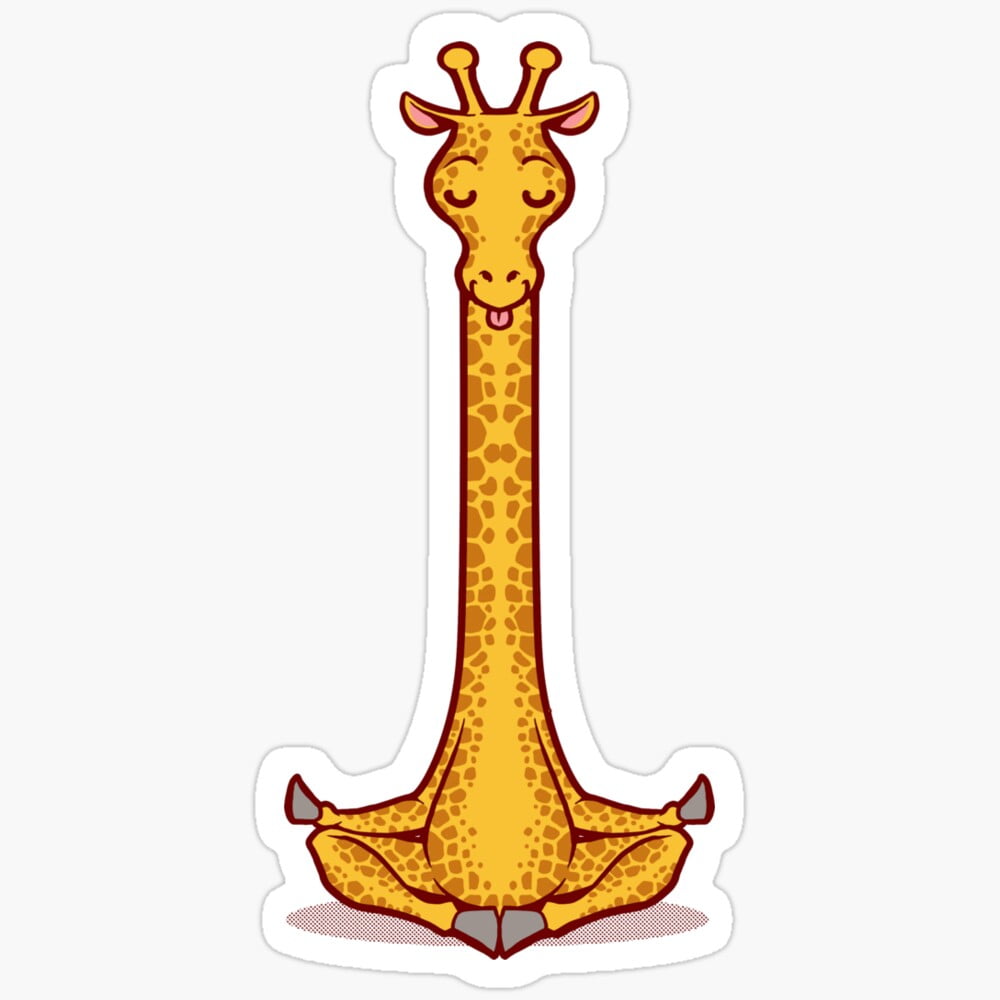 Giraffe Animals Meditation Zen Buddhism Sticker Phone Decal Water ...